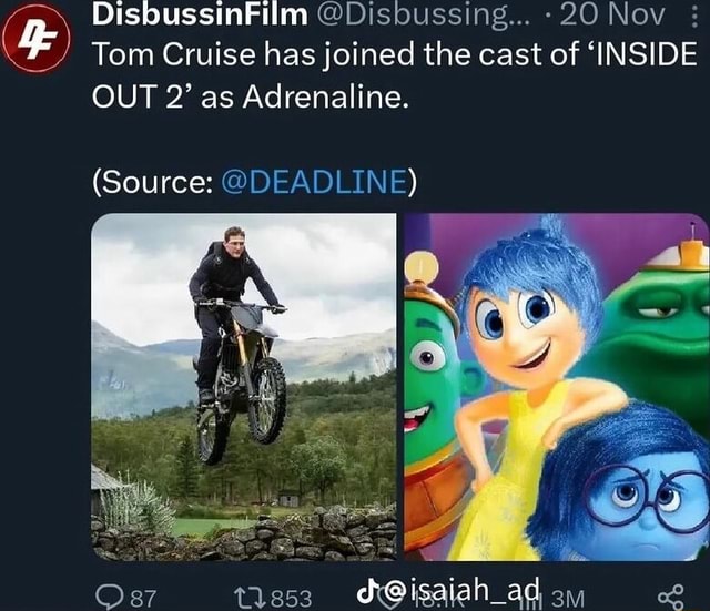 DisbussinFilm @Disbussing... -20 Nov : Tom Cruise has joined the cast ...