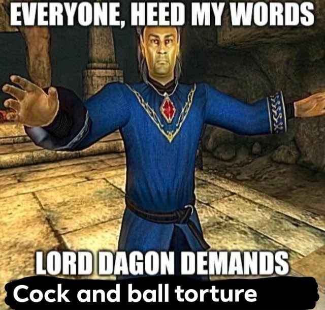 EVERYONE, HEED MY WORDS LORD DAGON DEMANDS Cock and ball torture - iFunny
