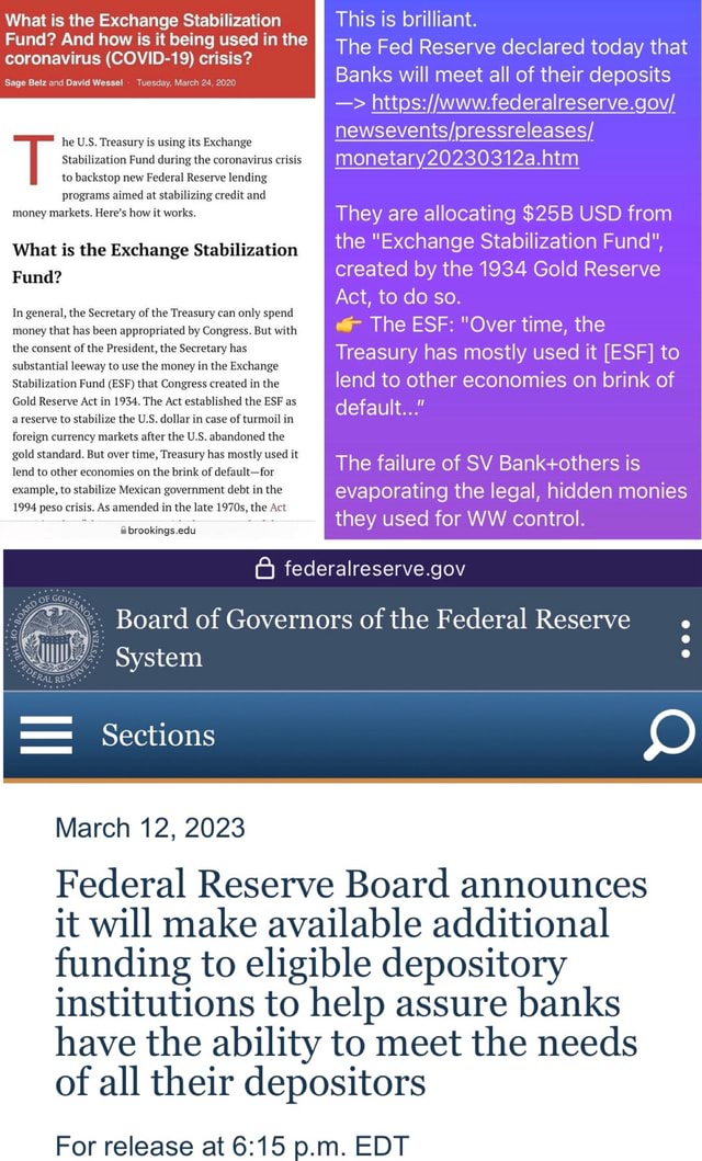 What is the Exchange Stabilization Fund? And how is it being used in ...