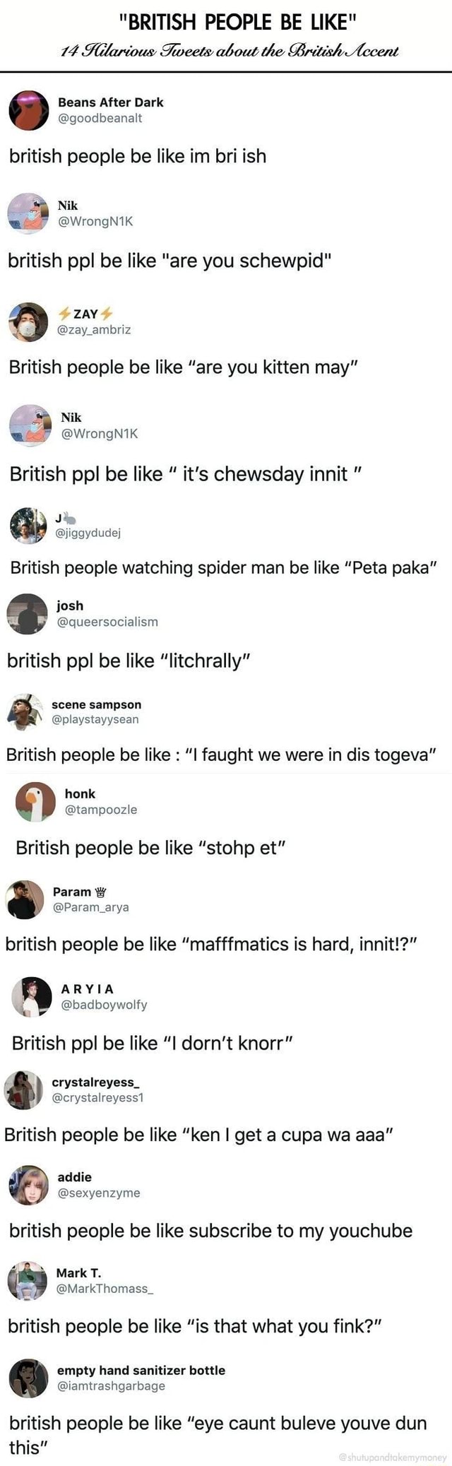 "BRITISH PEOPLE BE LIKE" 14 Hilarious Tveets about the British Accent ...