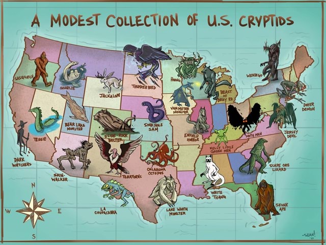 A MODEST COLLECTION OF US, CRYPTIDS - iFunny