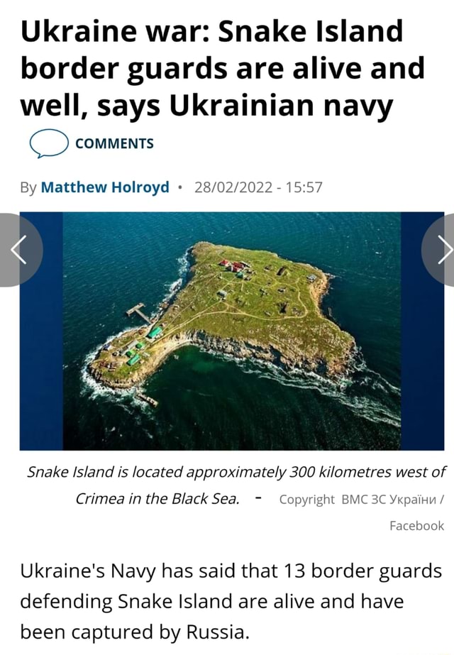 Ukraine war: Snake Island border guards are alive and well, says ...