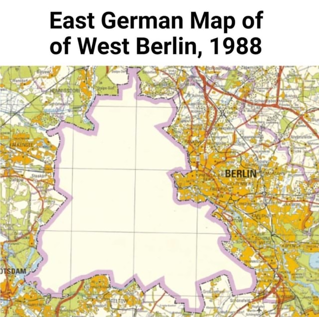 East German Map of of West Berlin, 1988 - iFunny