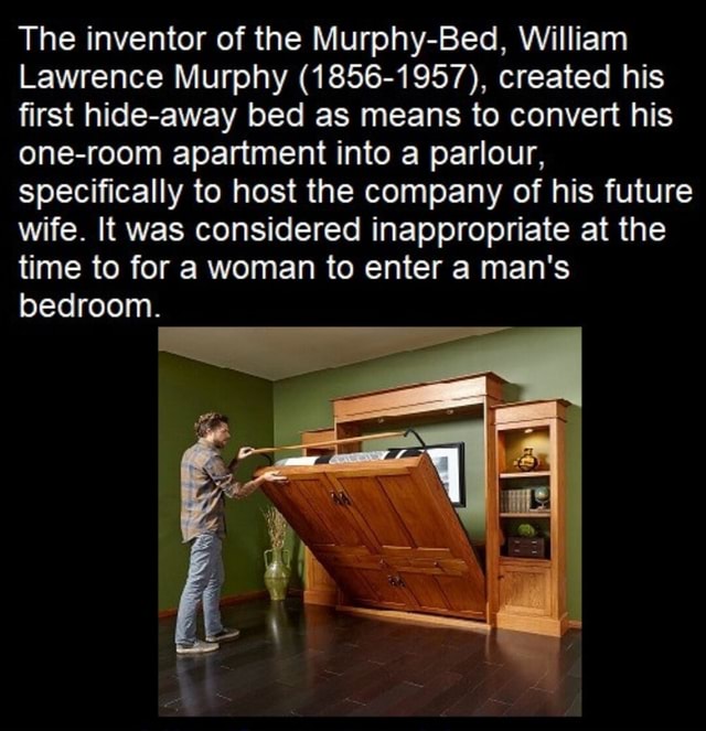 The inventor of the Murphy-Bed, William Lawrence Murphy (1856-1957 ...