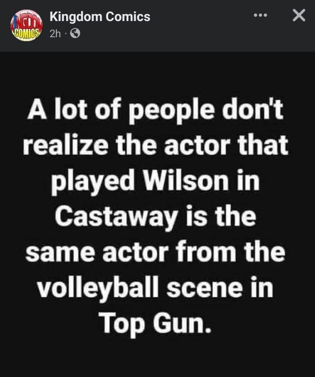 Kingdom Comics A lot of people don't realize the actor that played ...