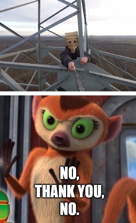 All hail king julien, clover meets climber - NO, THANK YOU, NO. - iFunny