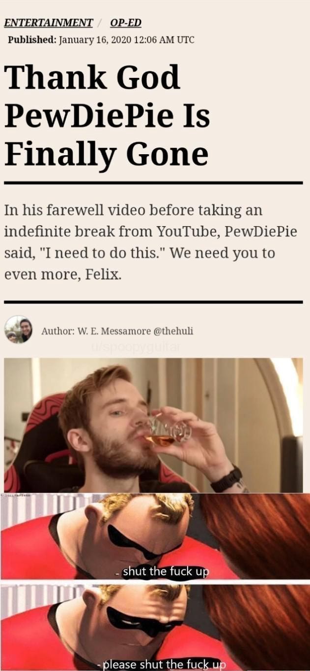 ENTERTAINMENT Thank God Finally Gone In his farewell video before ...