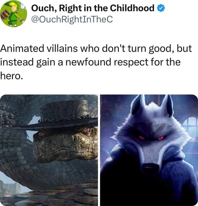 Animated villains who don't turn good, but instead gain a newfound ...