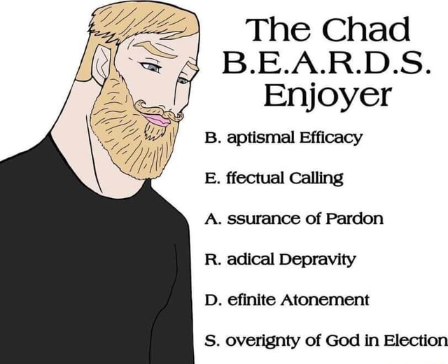The Chad B.E.A.R.D.S. Enjoyer B. aptismal Efficacy E. ffectual Calling ...