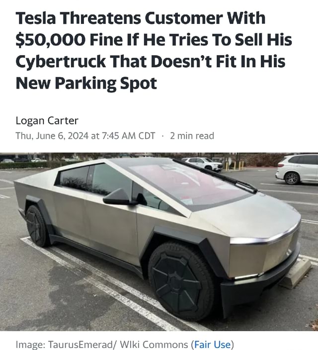 Tesla Threatens Customer With $50,000 Fine If He Tries To Sell His ...