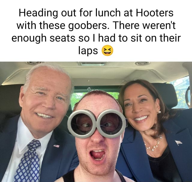 Heading out for lunch at Hooters with these goobers. There weren't ...