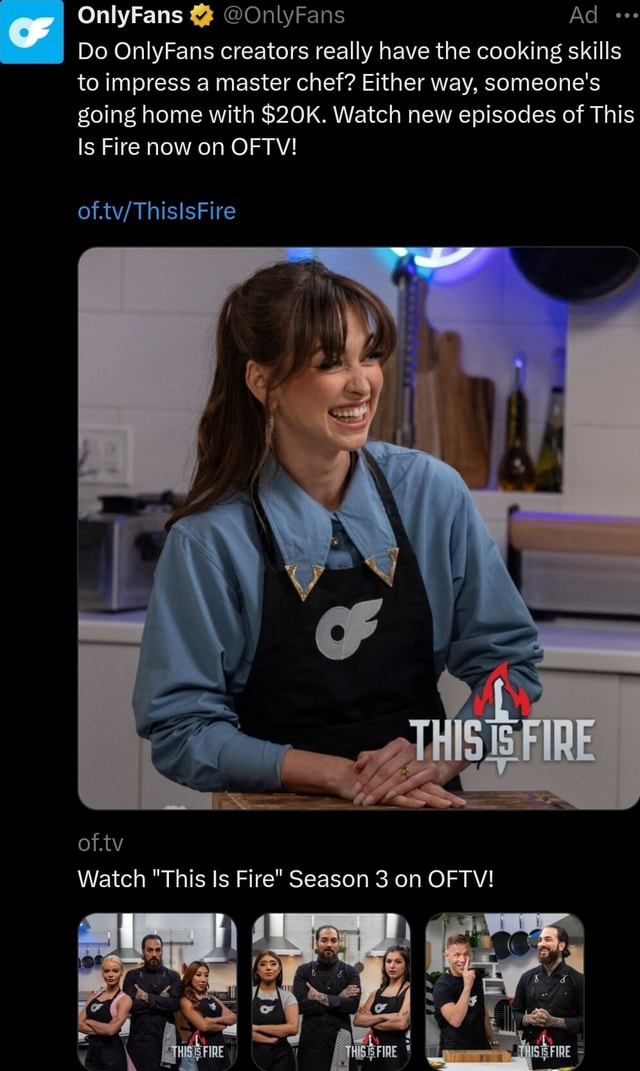 OnlyFans @OnlyFans Ad Do OnlyFans creators really have the cooking ...