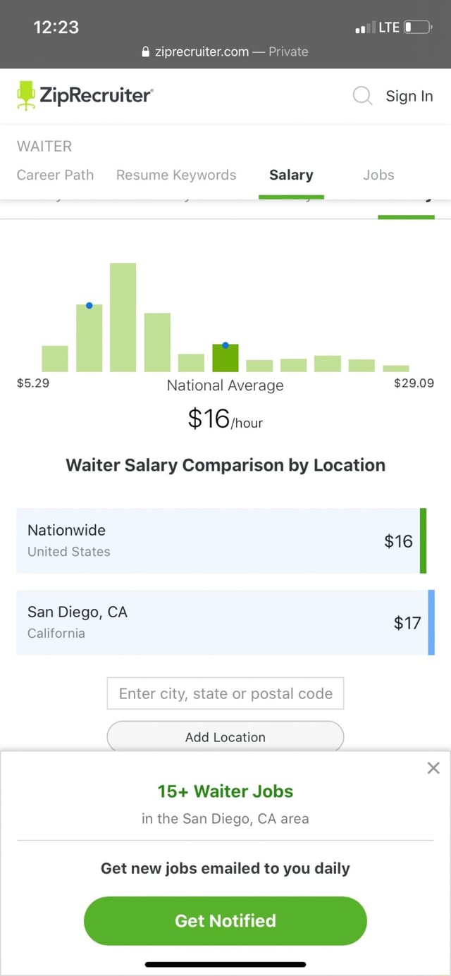 ZipRecruiter Sign In Career Path Resume Keywords Salary Jobs $5.29 ...