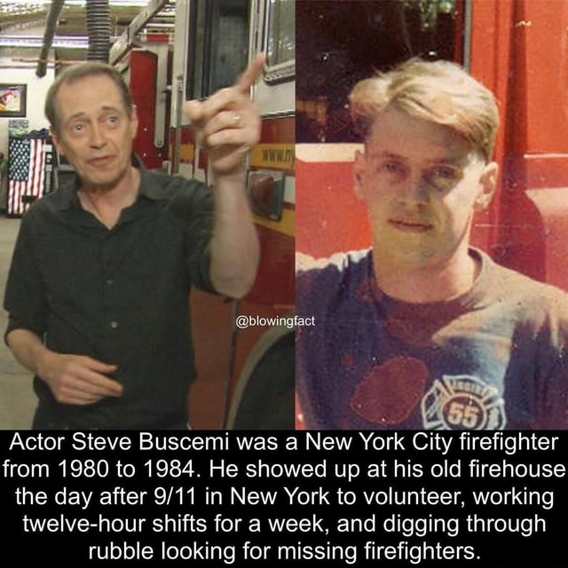 @blowingfact Actor Steve Buscemi was a New York City firefighter from ...
