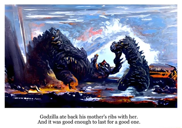 A Godzilla Story - Godzilla ate back his mother's ribs with her. And it ...