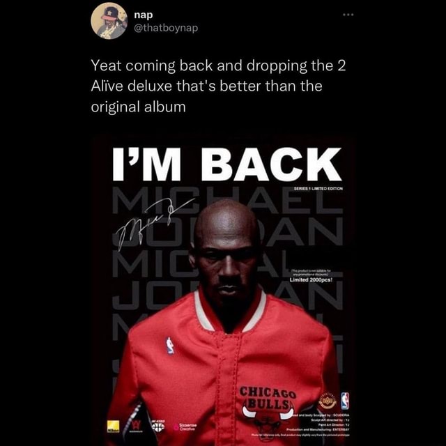 Yeat coming back and dropping the 2 Alive deluxe that's better than the ...