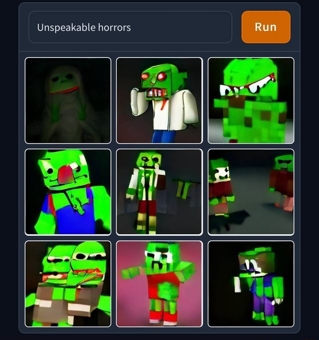 Unspeakable horrors Run II = = = 'wy ES - iFunny