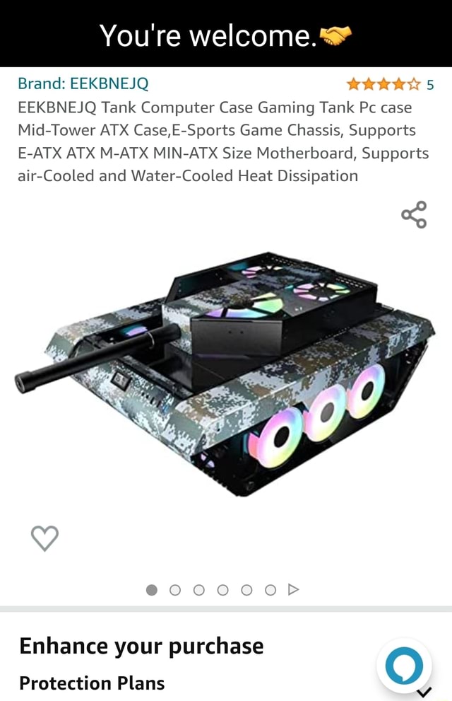 You're welcome. Brand: EEKBNEJQ 5 EEKBNEJQ Tank Computer Case Gaming ...