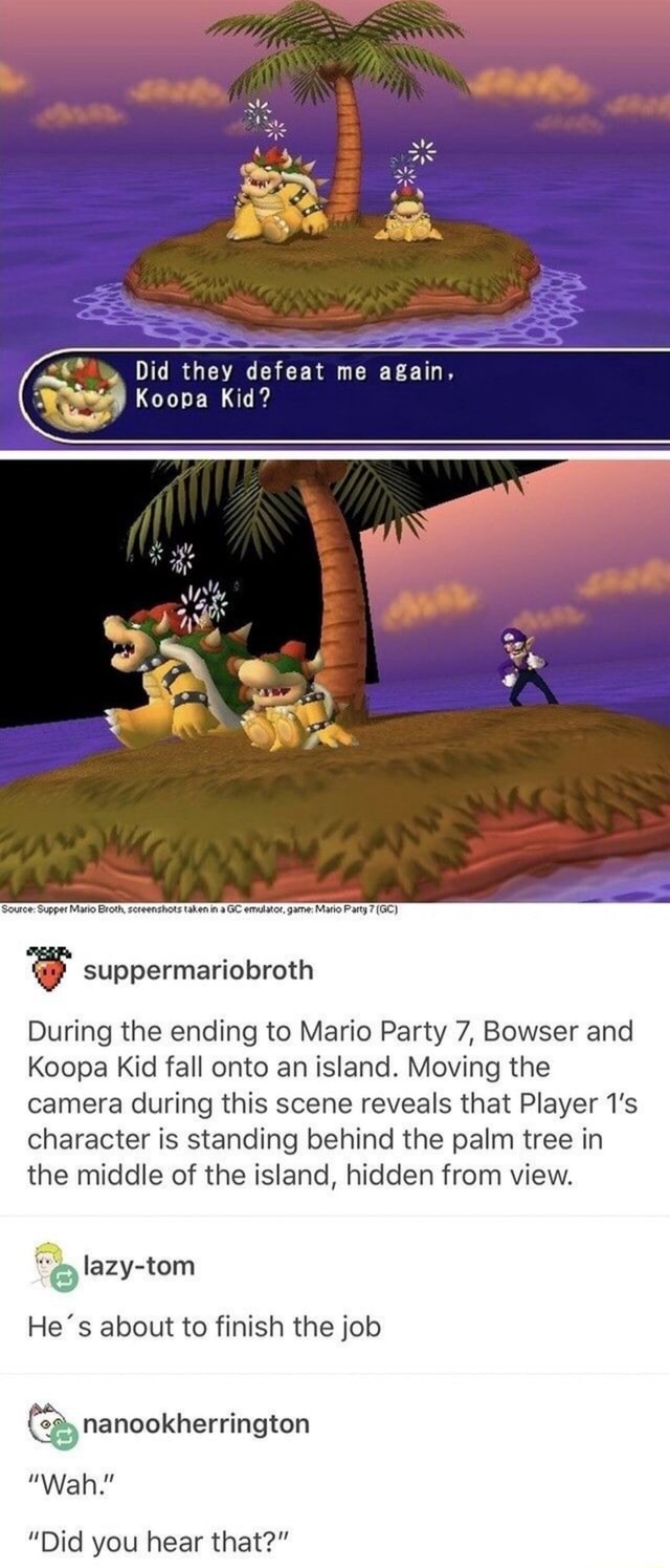 Did they defeat me again, Koopa Kid? SS Source Supper Mario Broth ...