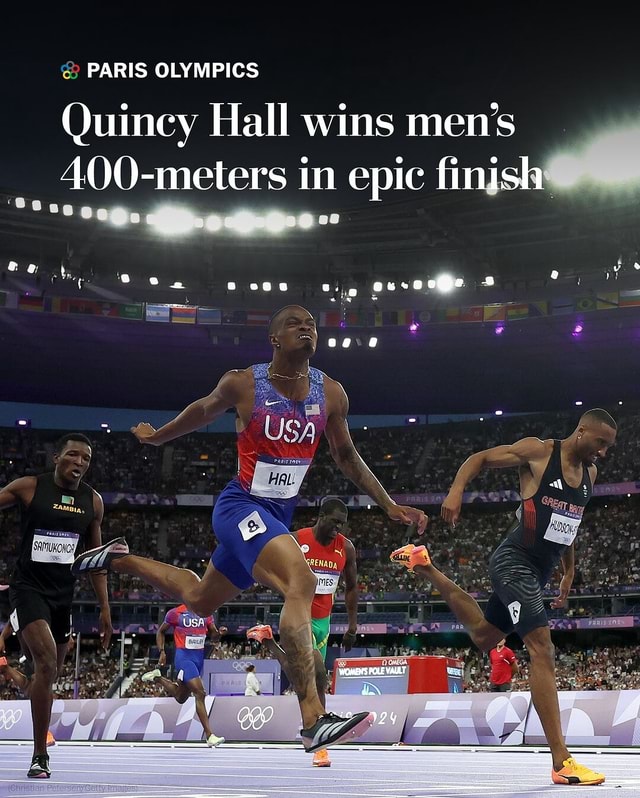 American runner Quincy Hall made an unforgettable comeback to win the ...