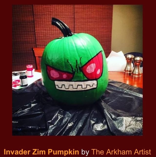 Invader Zim Pumpkin by The Arkham Artist - iFunny