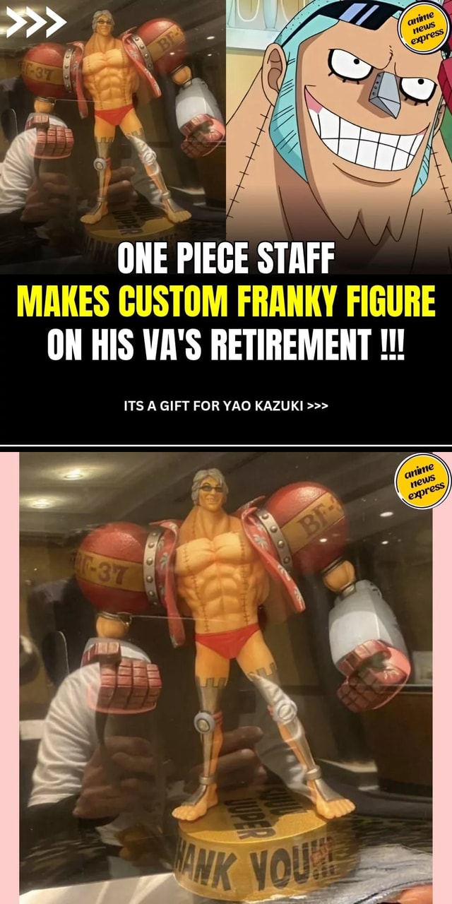 ONE PIECE STAFF MAKES CUSTOM FRANKY FIGURE ON HIS VA'S RETIREMENT ITS A ...
