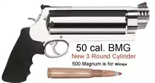 50 cal. BMG New 3 Round Cylinder 500 Magnum is for wimps - America’s ...