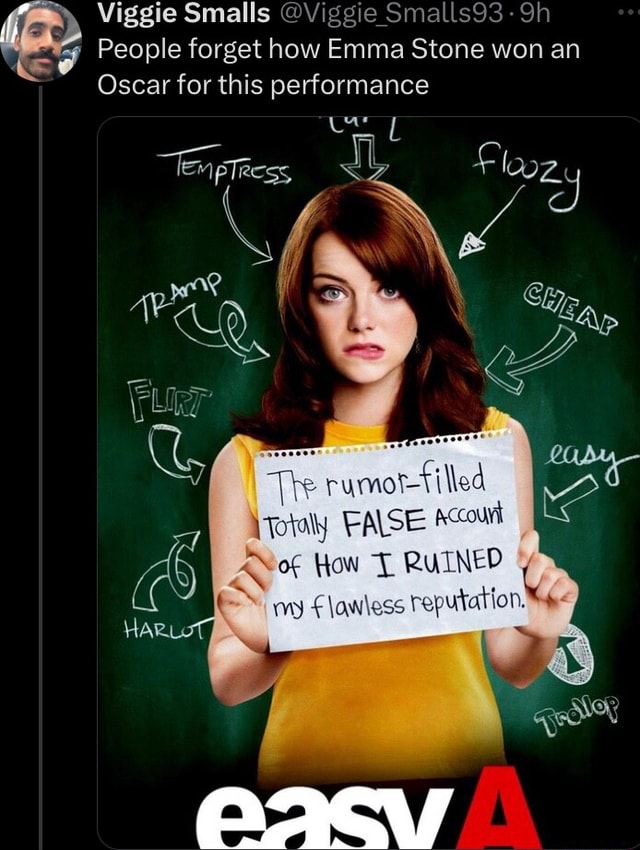 Viggie Smalls @Viggie Smalls93 - People forget how Emma Stone won an ...