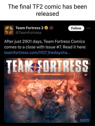 The final comic has been released Follow Team Fortress 2 After just ...