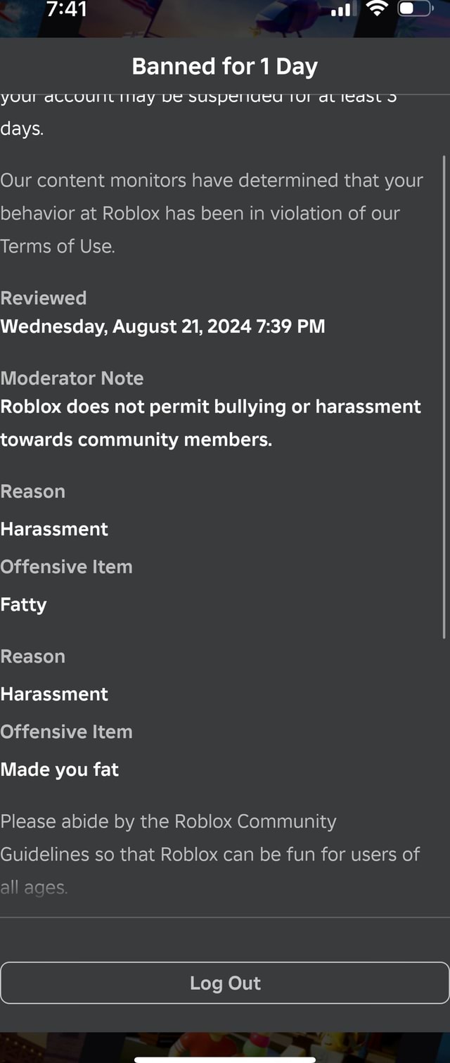 Al Banned for 1 Day your aCCUUTIL May VE SUSPeMUeCU TUT dl days. Our ...