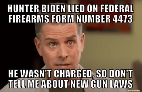 HUNTER BIDEN LiED ON FEDERAL FIREARMS FORM NUMBER 4473 HE WASN'T ...