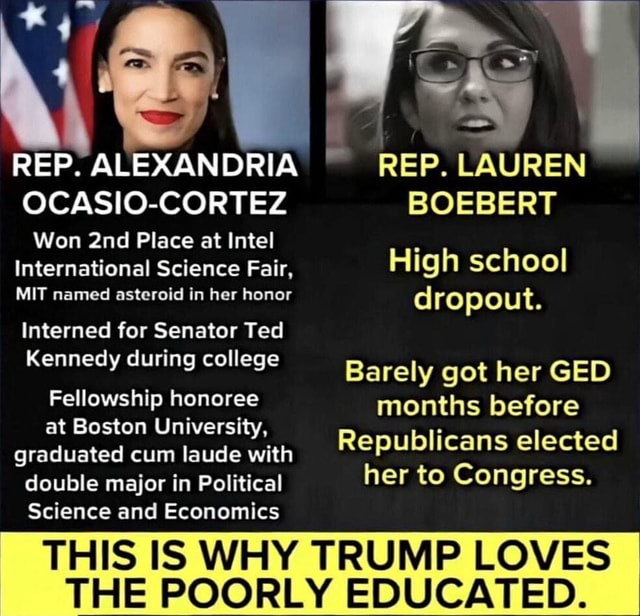 REP. ALEXANDRIA OCASIO-CORTEZ Won Place at Intel International Science ...