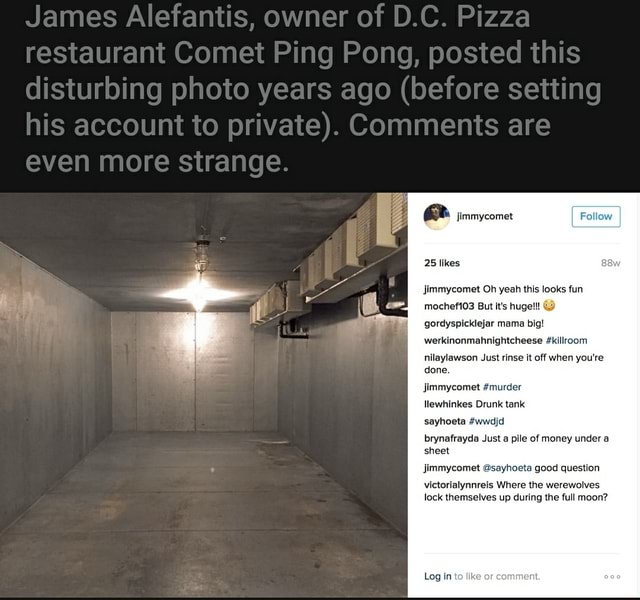 James Alefantis, owner of D.C. Pizza restaurant Comet Ping Pong, posted ...