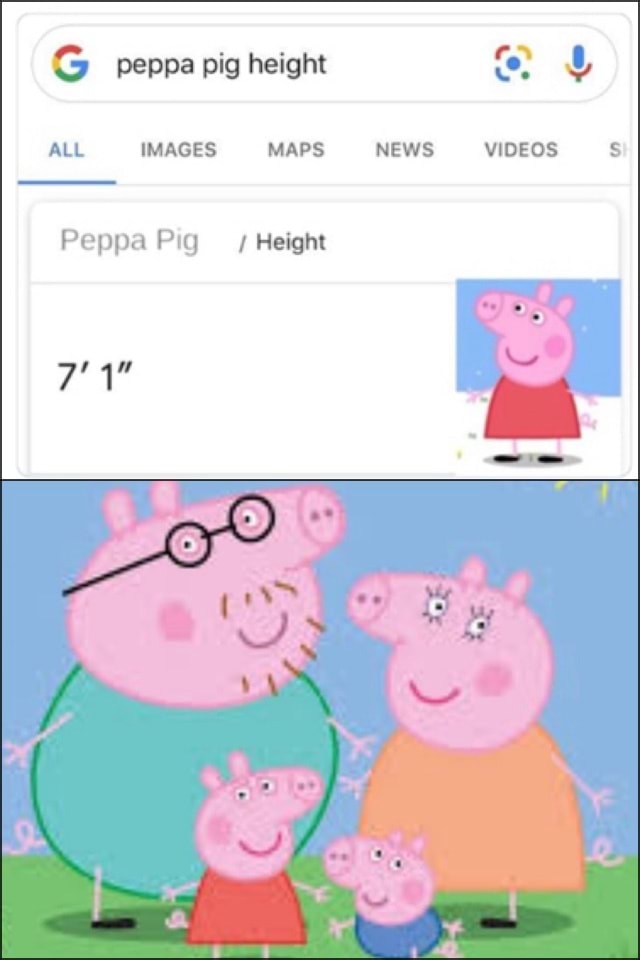 Peppa Pig / Height 7’ 1" - iFunny