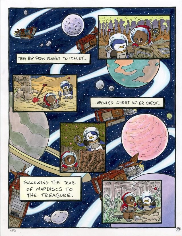 Treasure Hunt: starring Space Penguin (Inktober 2021, final week ...