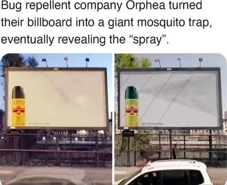 Bug repellent company Orphea turned their billboard into a giant ...