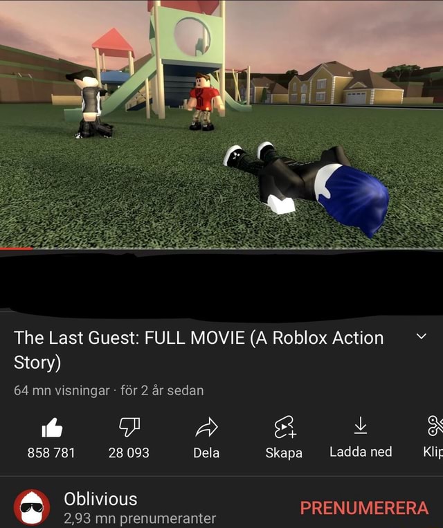 The Last Guest: FULL MOVIE (A Roblox Action v Story) 64 mn visningar ...