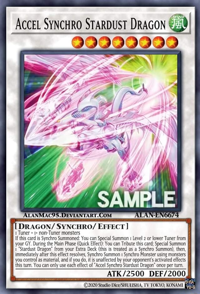 ACCEL SyNCHRO STARDUST DRAGON I 99999999 COM DRAGON/ SYNCHRO/ EFFECT 1 ...