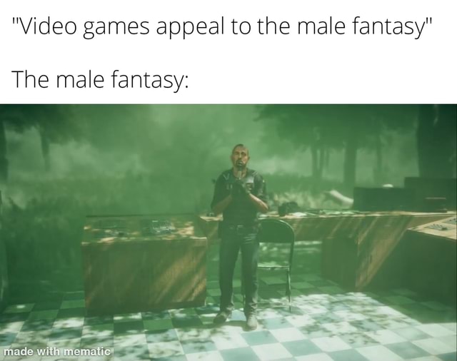 "Video games appeal to the male fantasy" The male fantasy: mhade with ...