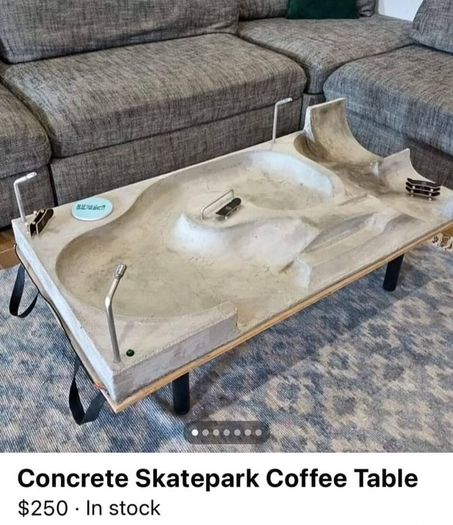 Concrete Skatepark Coffee Table $250 - In stock - America’s best pics ...