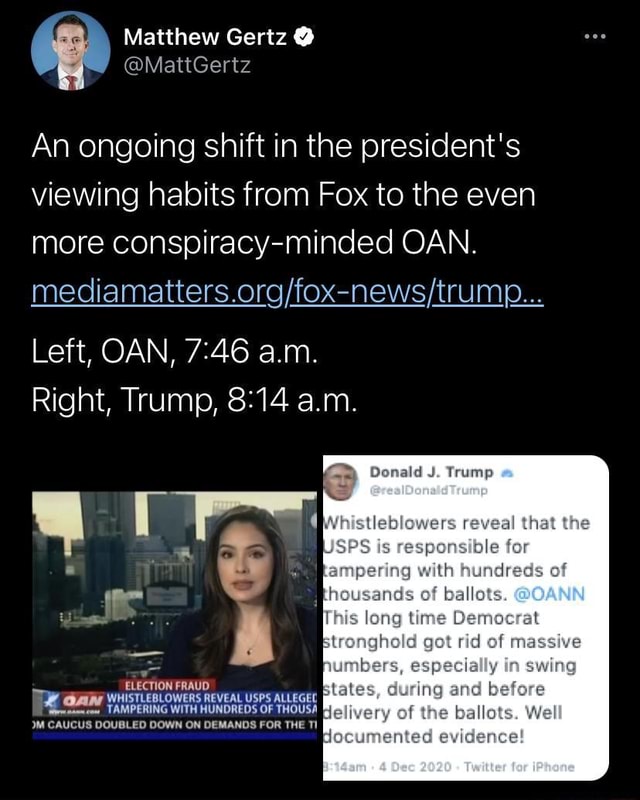 Matthew Gertz @MattGertz An ongoing shift in the president's viewing ...