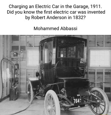 Charging an Electric Car in the Garage, 1911 Did you know the first ...