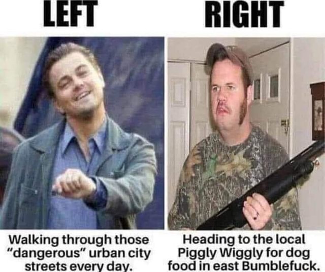 Walking through those Heading to the local "dangerous" urban city ...