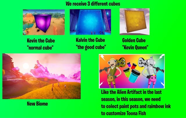 We receive 3 different cubes Kevin the Cube Kalvin the Cube Golden Cube ...