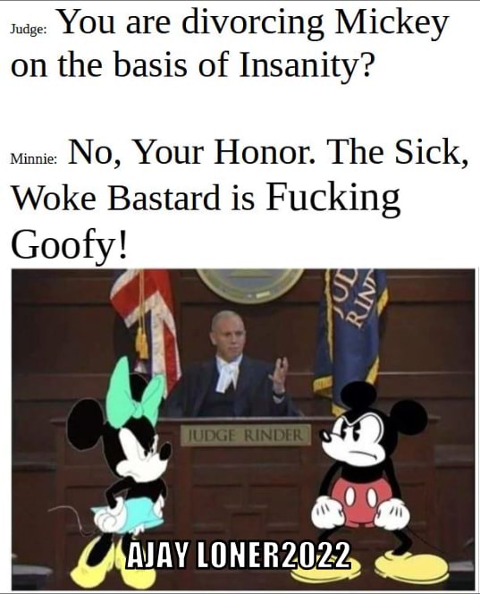 Disney Get Woke, Go Broke - YOU are divorcing Mickey on the basis of ...