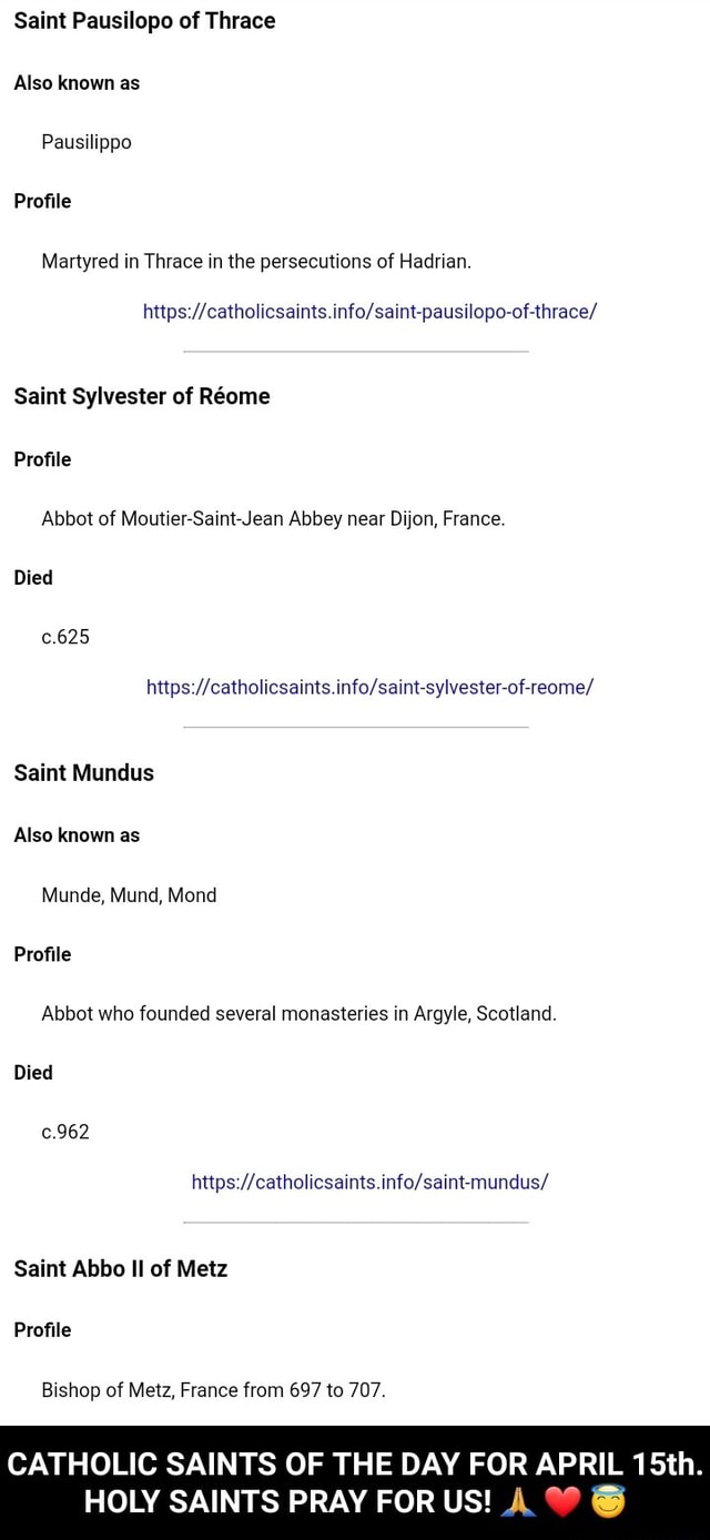 Saint Pausilopo of Thrace Also known as Pausilippo Profile Martyred in ...