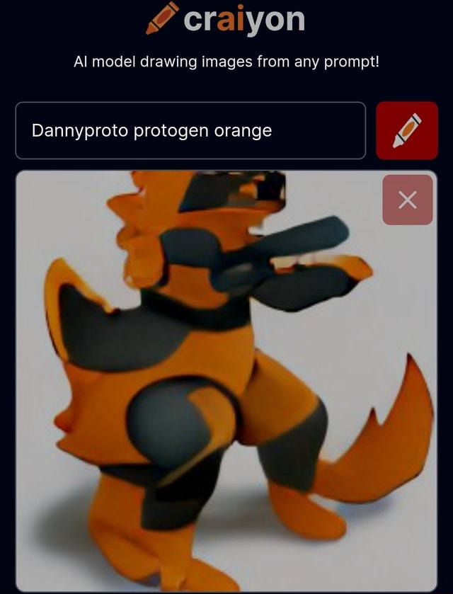 Crayon Al model drawing images from any prompt! Dannyproto protogen ...