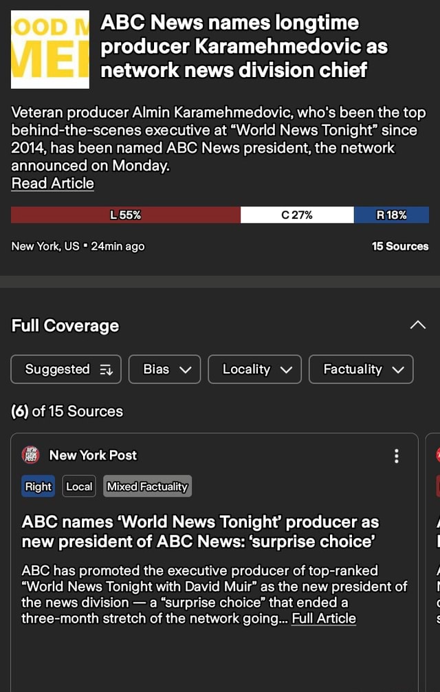ABC News names longtime producer Karamehmedovic as network news ...