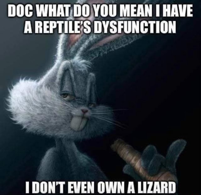 DOC WHAT DO YOU MEAN HAVE A REPTILES DYSFUNCTION 1 DON'T EVEN OWN A ...