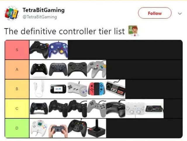 The definitive controller tier list YB - iFunny